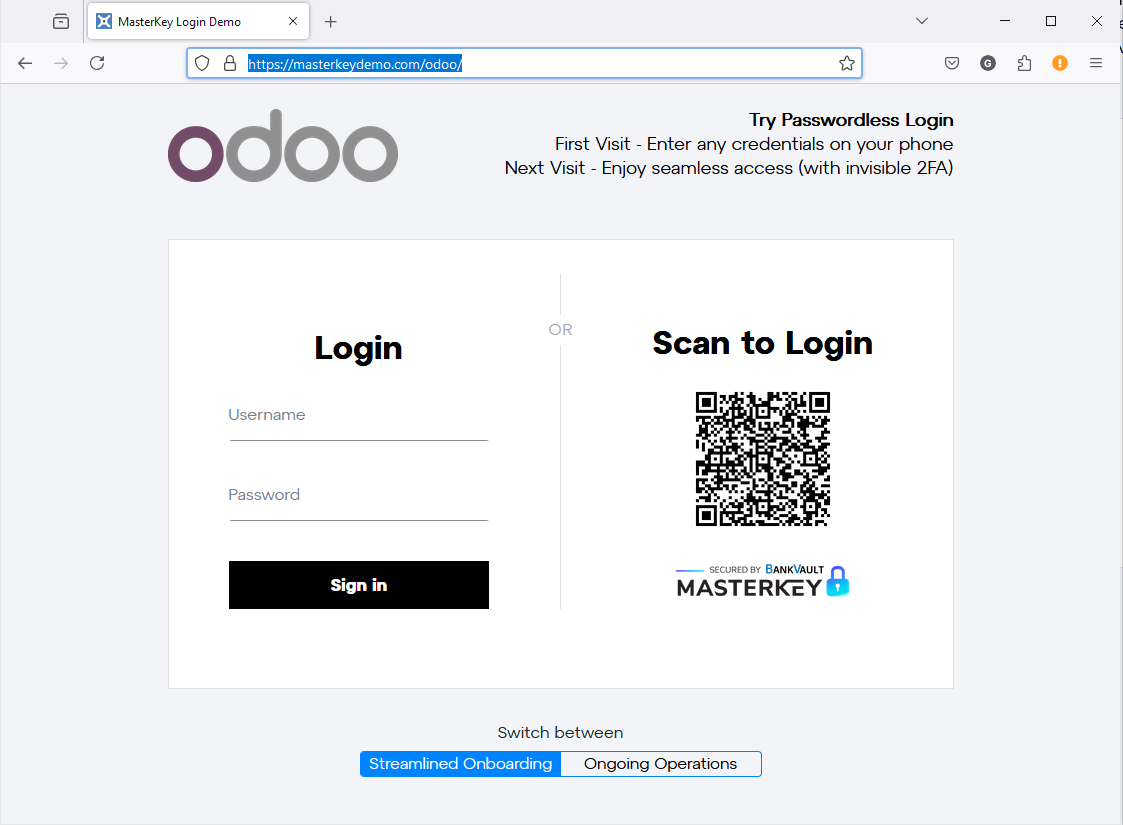 Odoo ERP - MasterKey Connector for Passwordless Authentication - Odoo ...